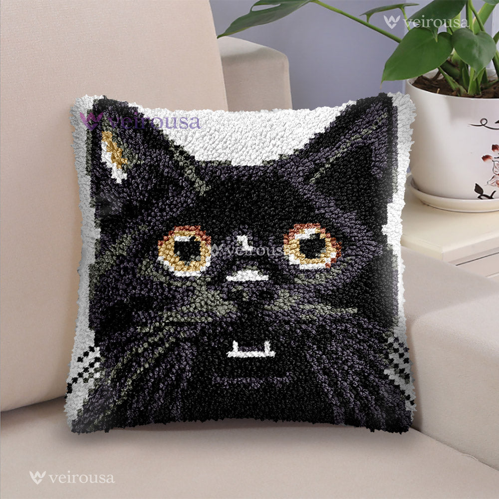 Latch Hook Pillow Kit Hooked Cushion Making Set for Adults Beginners ...
